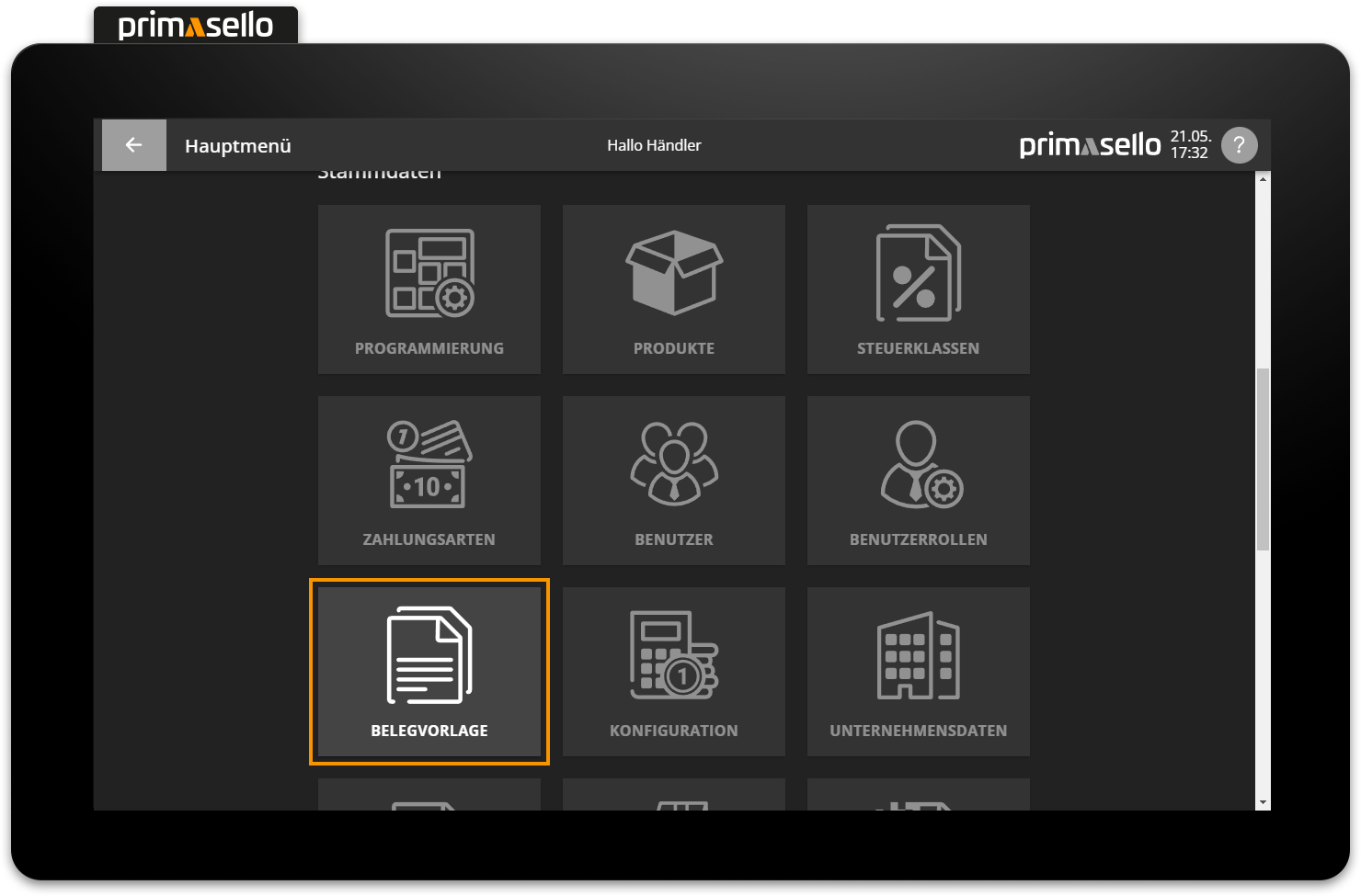 Document Template | primasello Online Dokumentation